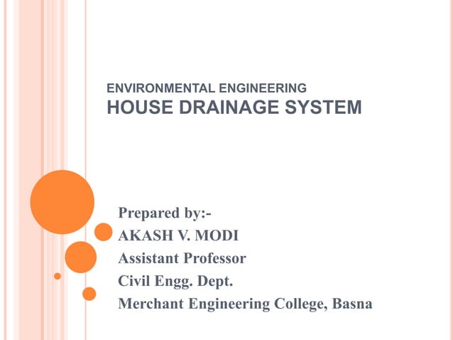 House drainage system | PPT