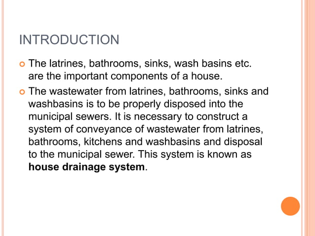 House drainage system | PPT