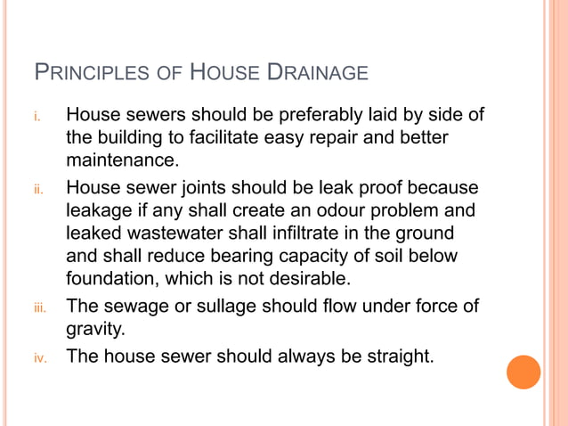 House drainage system | PPT