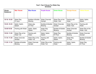 House fun day schedules | PPT