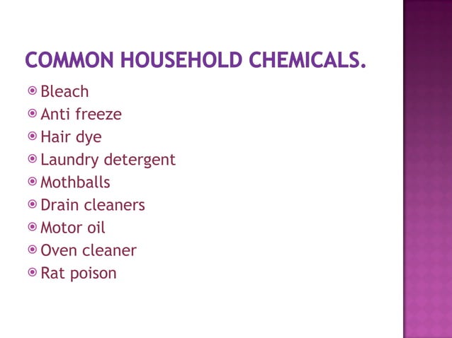Household Chemicals | PPT | Indoor Environmental Quality | Home & Garden