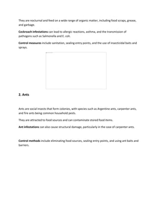 Household pests -assignment-Entomology... | DOCX