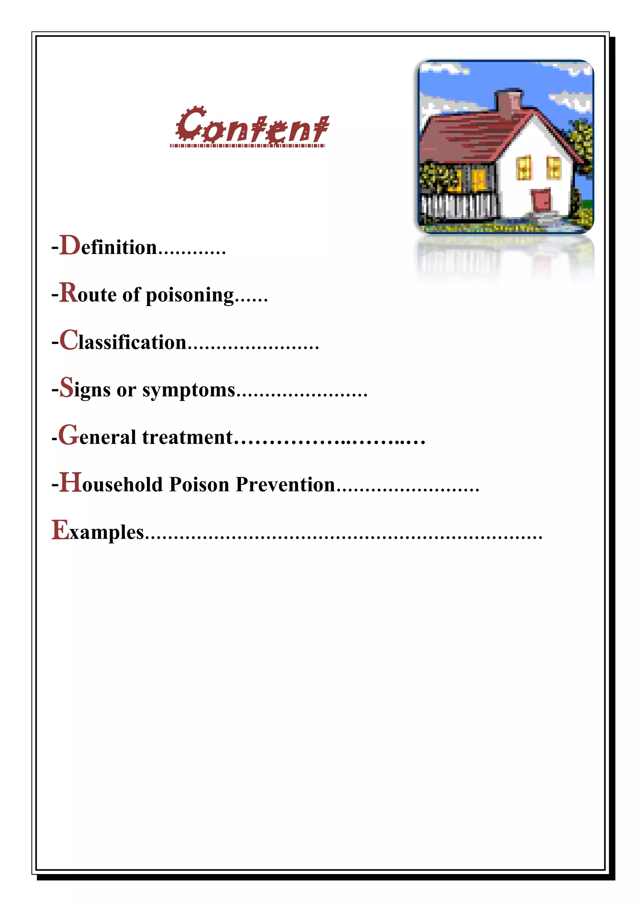 Household poisons | PDF