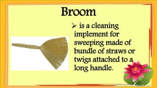 Cleaning tools equipment supplies and materials store