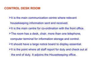 Layour of Housekeeping Department | PPT