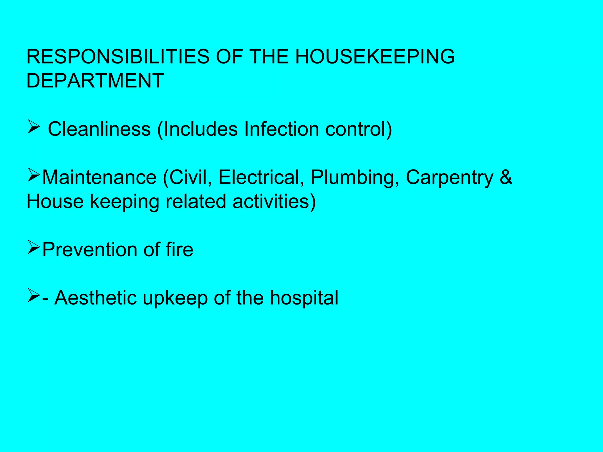 House Keeping | PPT