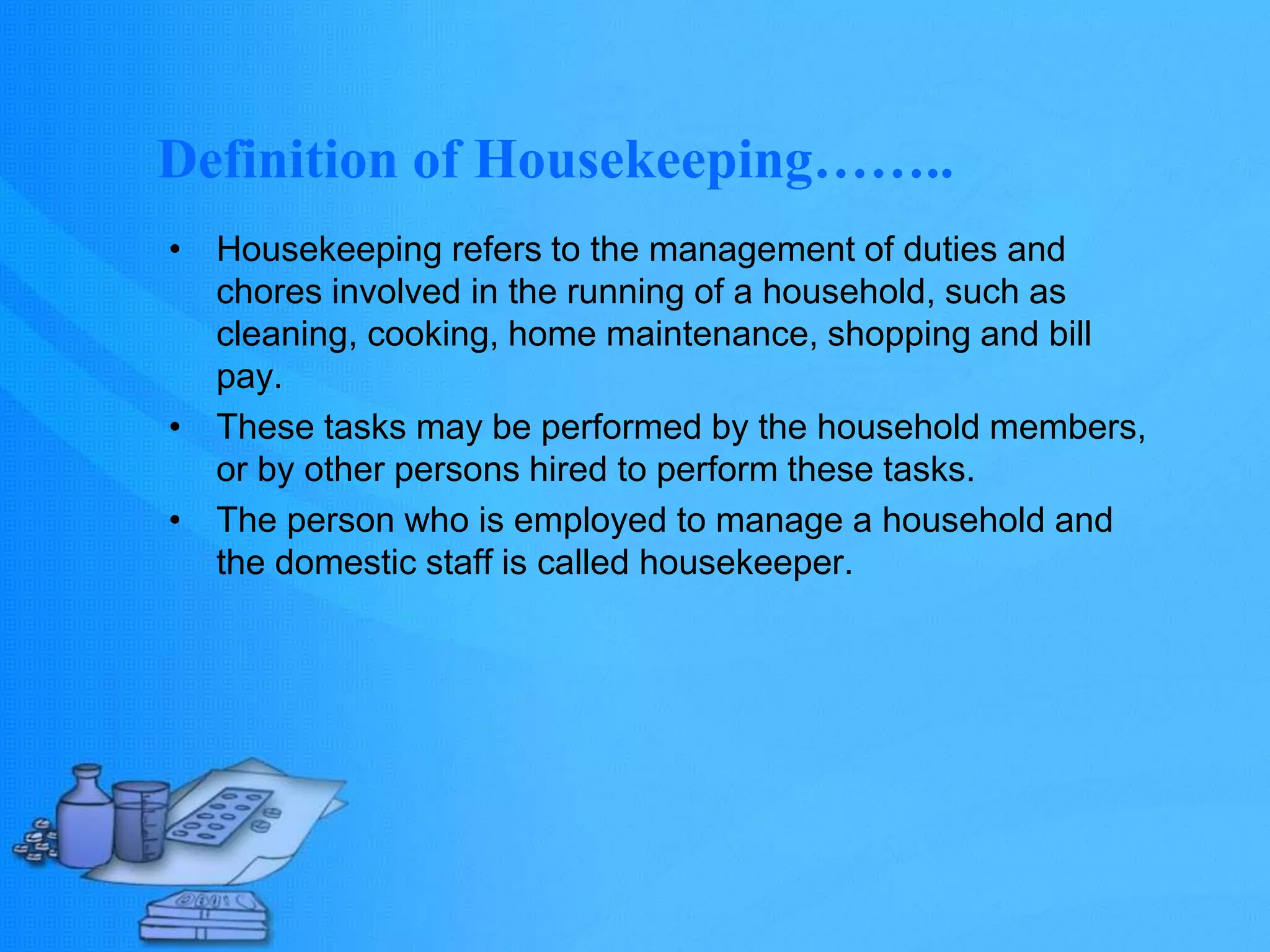 Housekeeping importance and function | PPTX