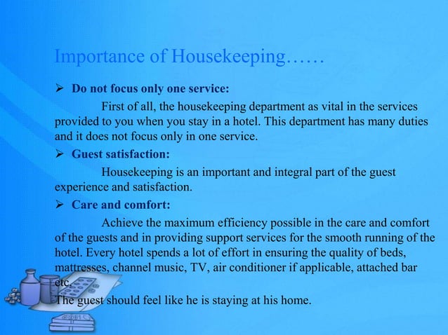 Housekeeping importance and function | PPTX