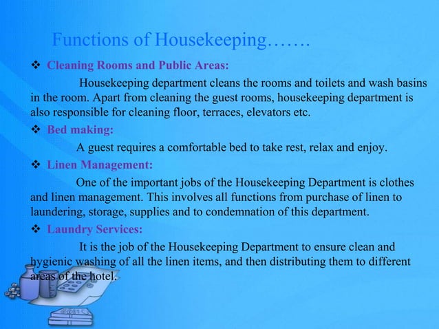 Housekeeping importance and function | PPTX