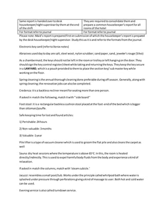 Housekeeping | PDF