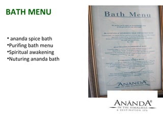 ananda in himalayas Housekeeping | PPT
