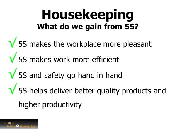 Housekeeping - 5 step Programme
