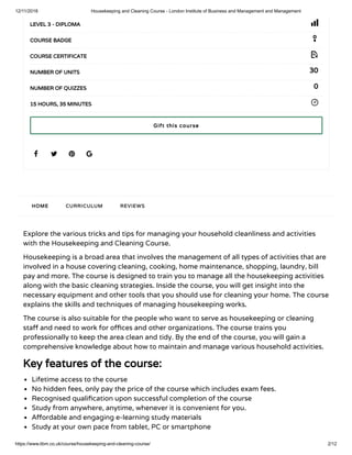 Housekeeping and Cleaning Course - LIBM | PDF