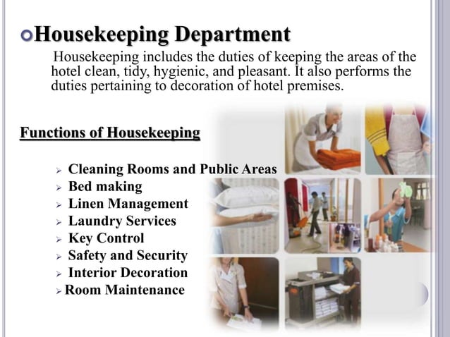 Housekeeping and its operation | PPTX | Home Appliances | Home & Garden
