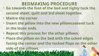 HOUSEKEEPING Bedmaking and making clients life comfortable.pptx