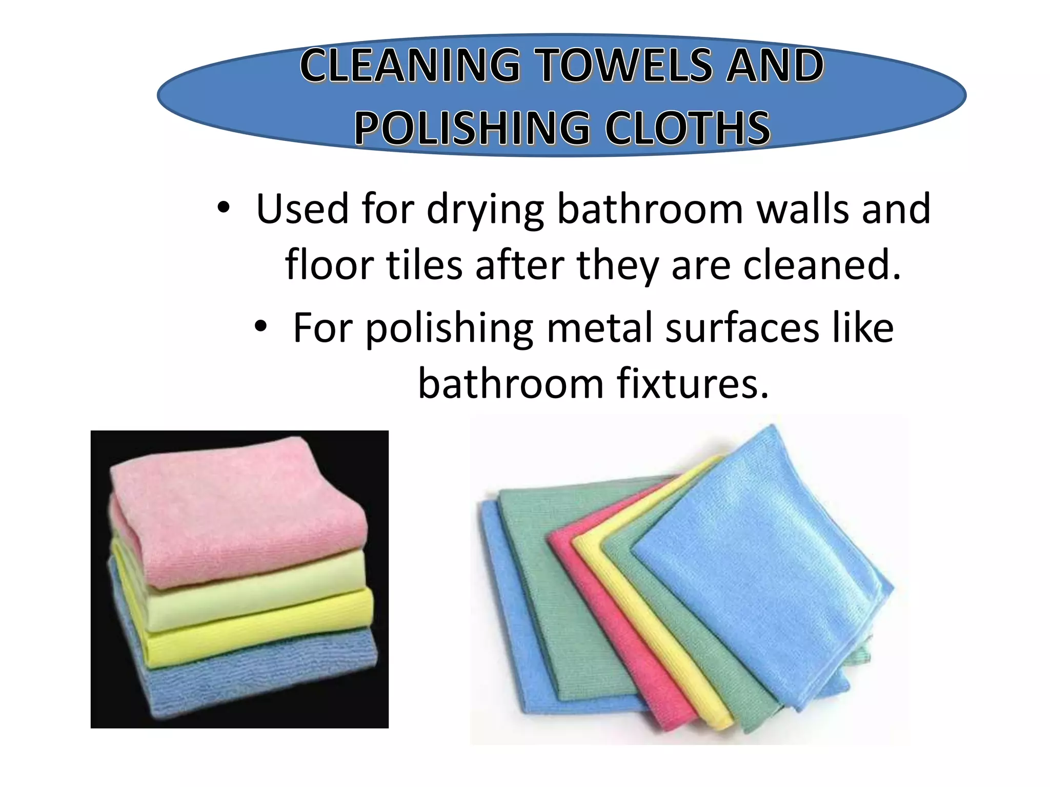 Housekeeping cleaning supplies, tools and equipments | PPTX