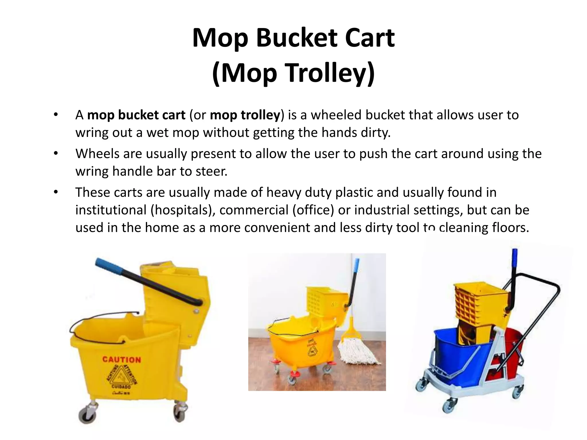 Housekeeping cleaning supplies, tools and equipments | PPTX