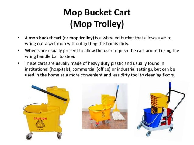 Housekeeping cleaning supplies, tools and equipments | PPTX
