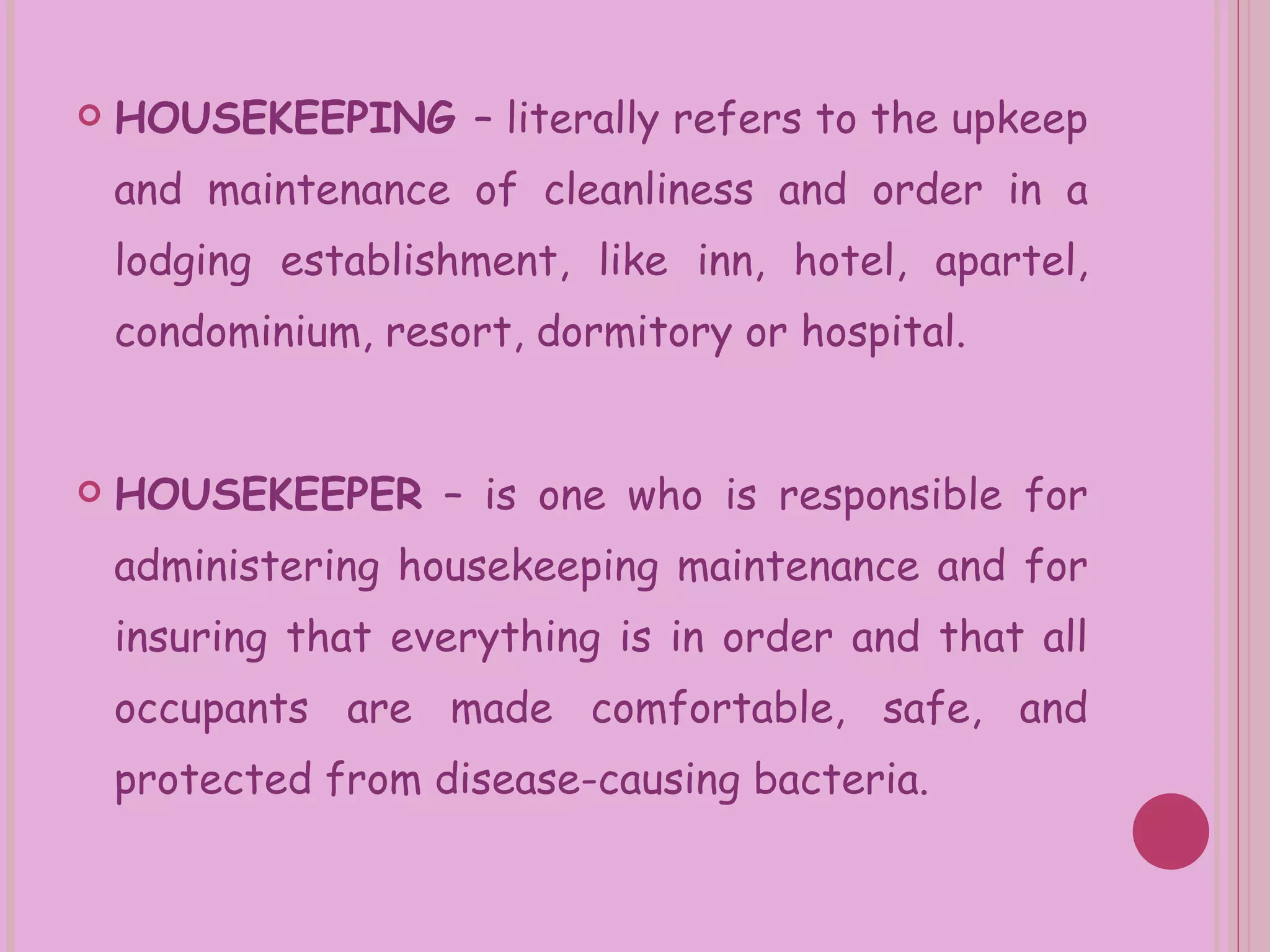 Housekeeping department | PPT