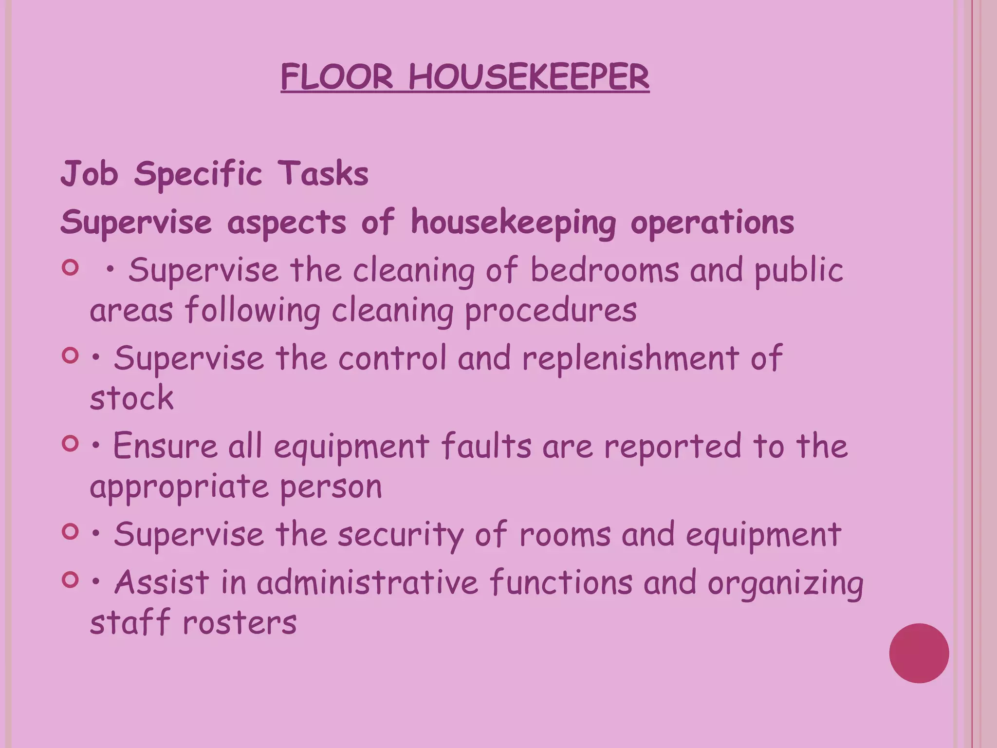 Housekeeping department | PPT