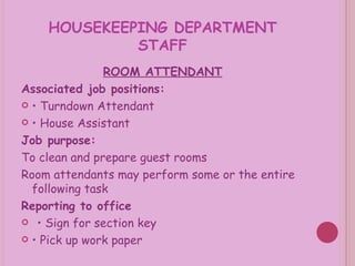 Housekeeping department | PPT