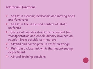 Housekeeping department | PPT
