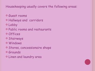 Housekeeping department | PPT