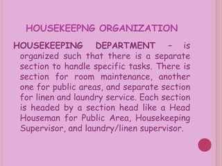 Housekeeping department | PPT