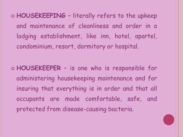 HOUSEKEEPING DEPARTMENT.pdf | Bath and Shower | Personal Care