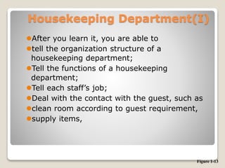 Housekeeping department (basics) | PPTX