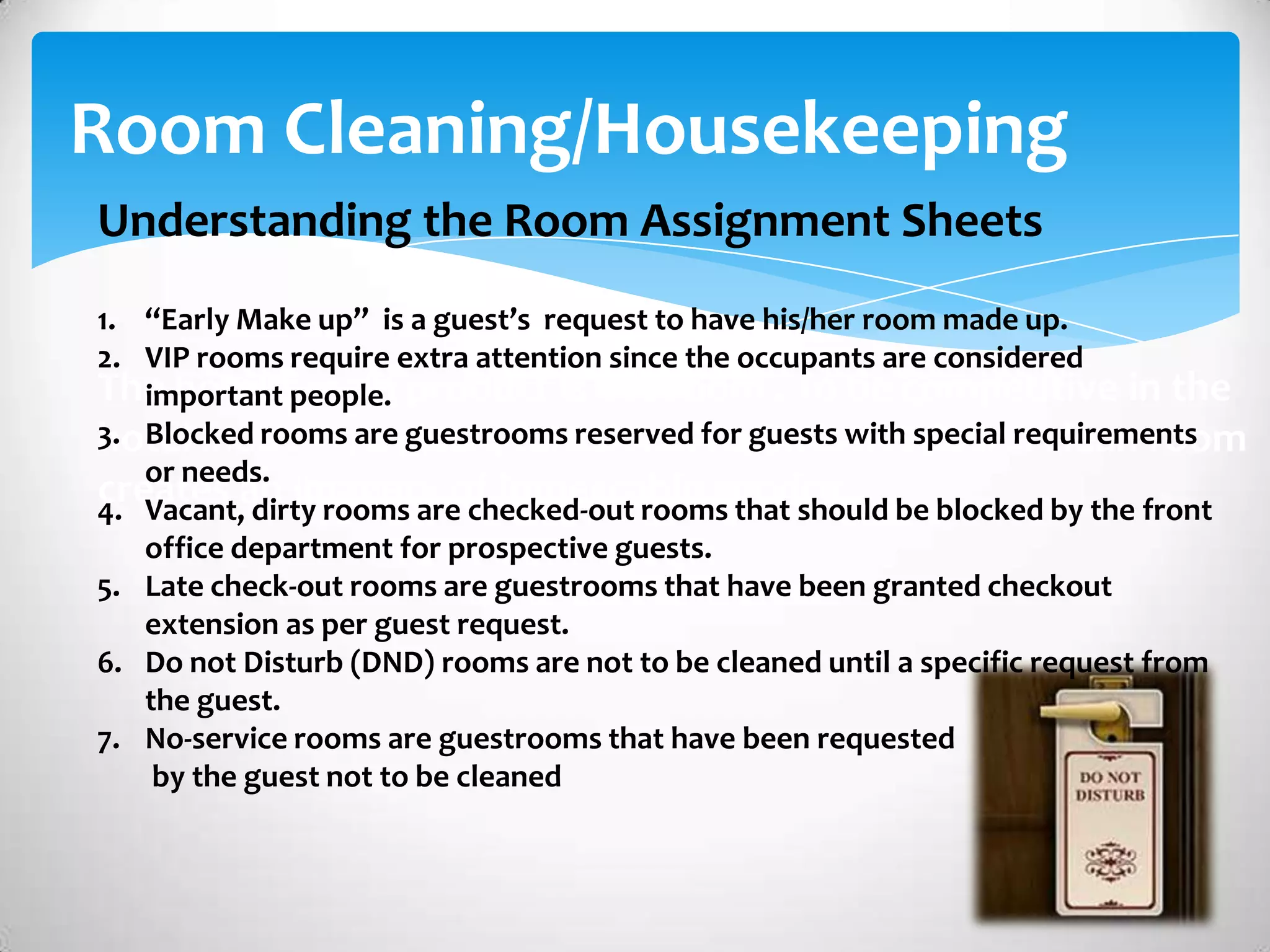 Housekeeping, engineering and security department | PPTX