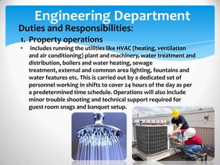 Housekeeping, engineering and security department | PPTX