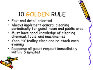 Housekeeping for non housekeeping | PPT