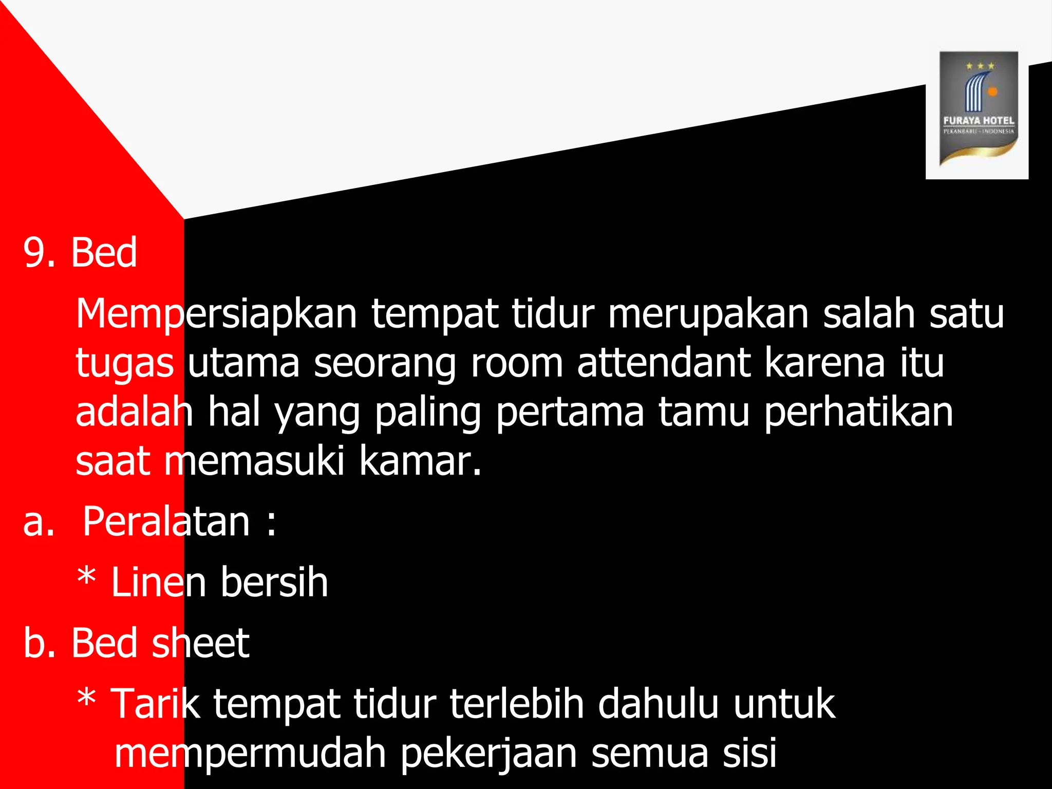 Housekeeping Introduction pembelajaran dasar perhotelan | PPT