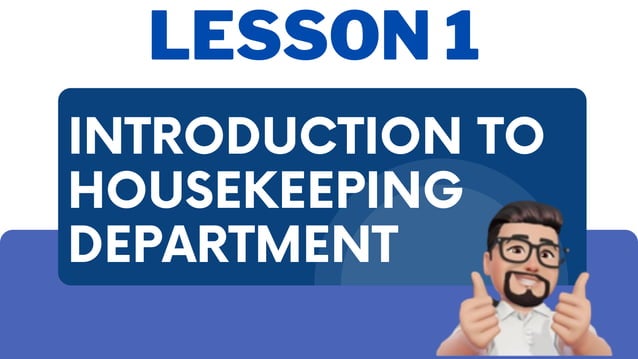 Housekeeping Lesson 1 AND 2 | PPT