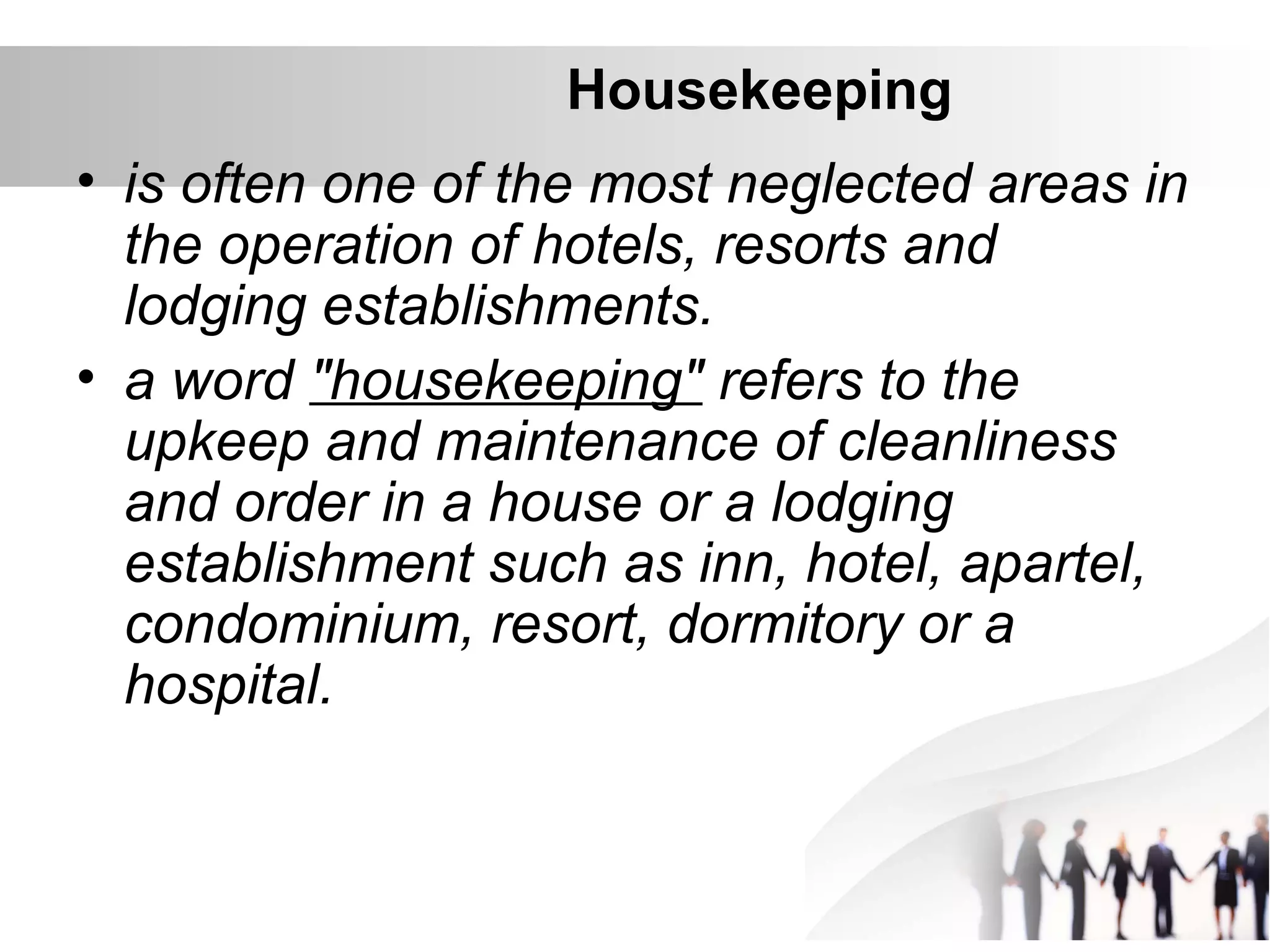 Housekeeping management | PPT