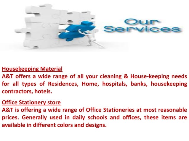 Housekeeping materials suppliers in gurgaon | PPT