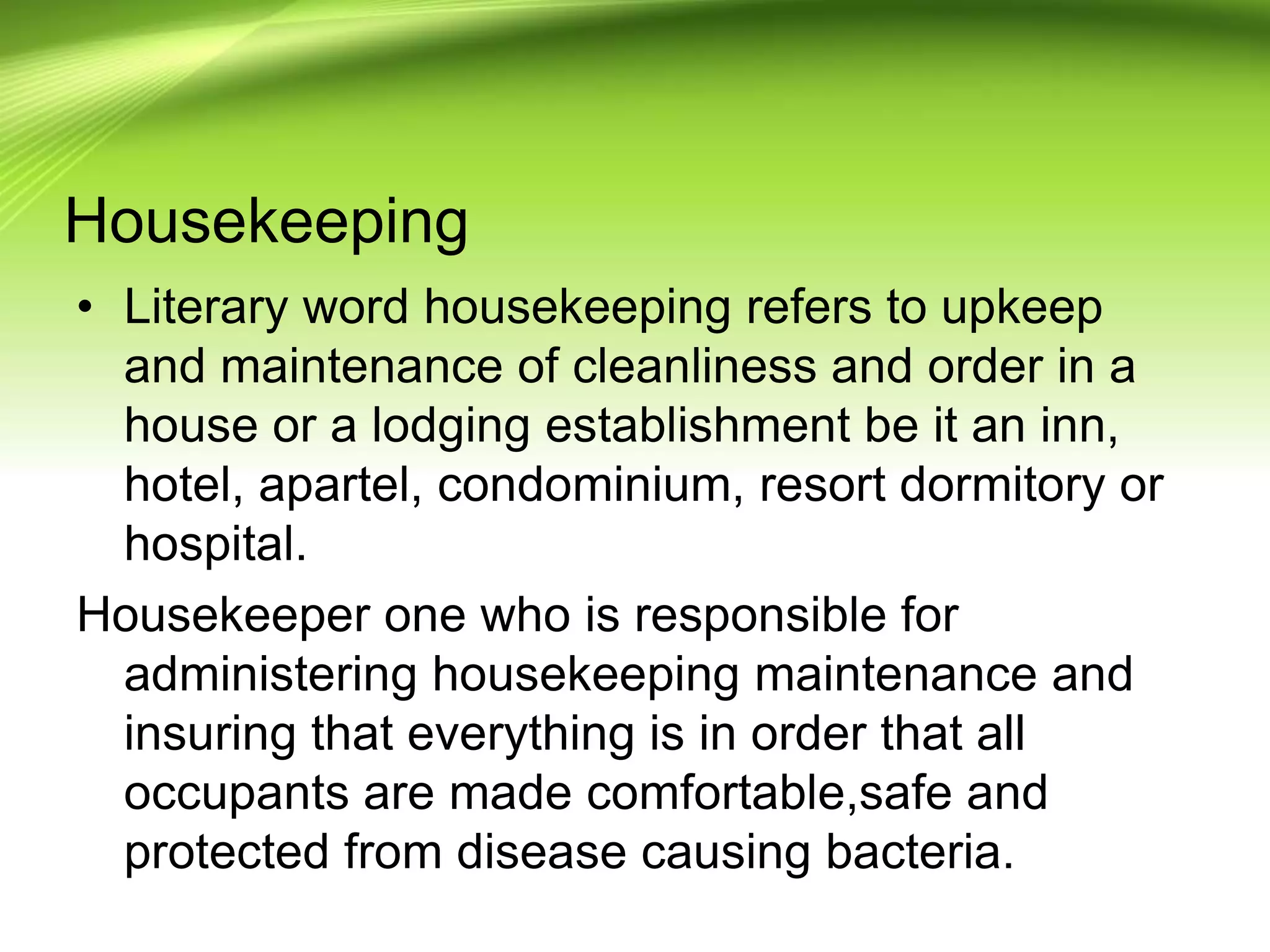 Housekeeping nc ii | PPT