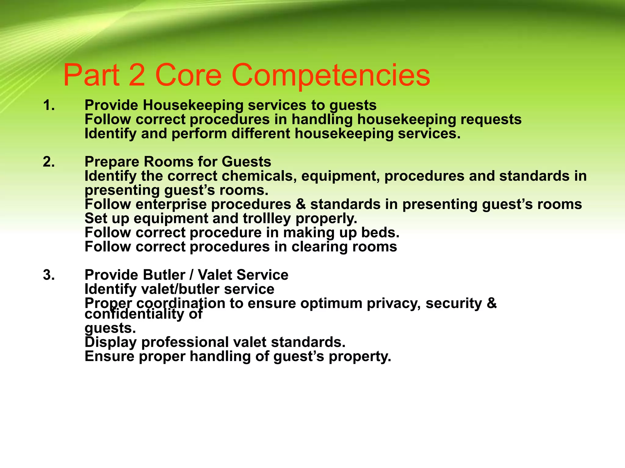 Housekeeping nc ii | PPT