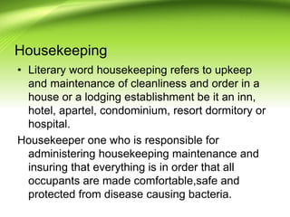 Housekeeping nc ii | PPT
