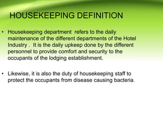 Housekeeping nc ii | PPT