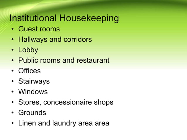 Housekeeping nc ii | PPT | Bath and Shower | Personal Care