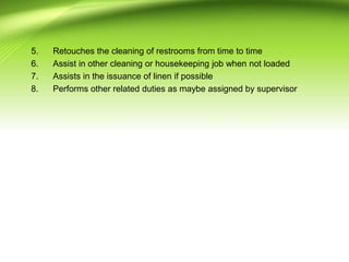 Housekeeping nc ii | PPT