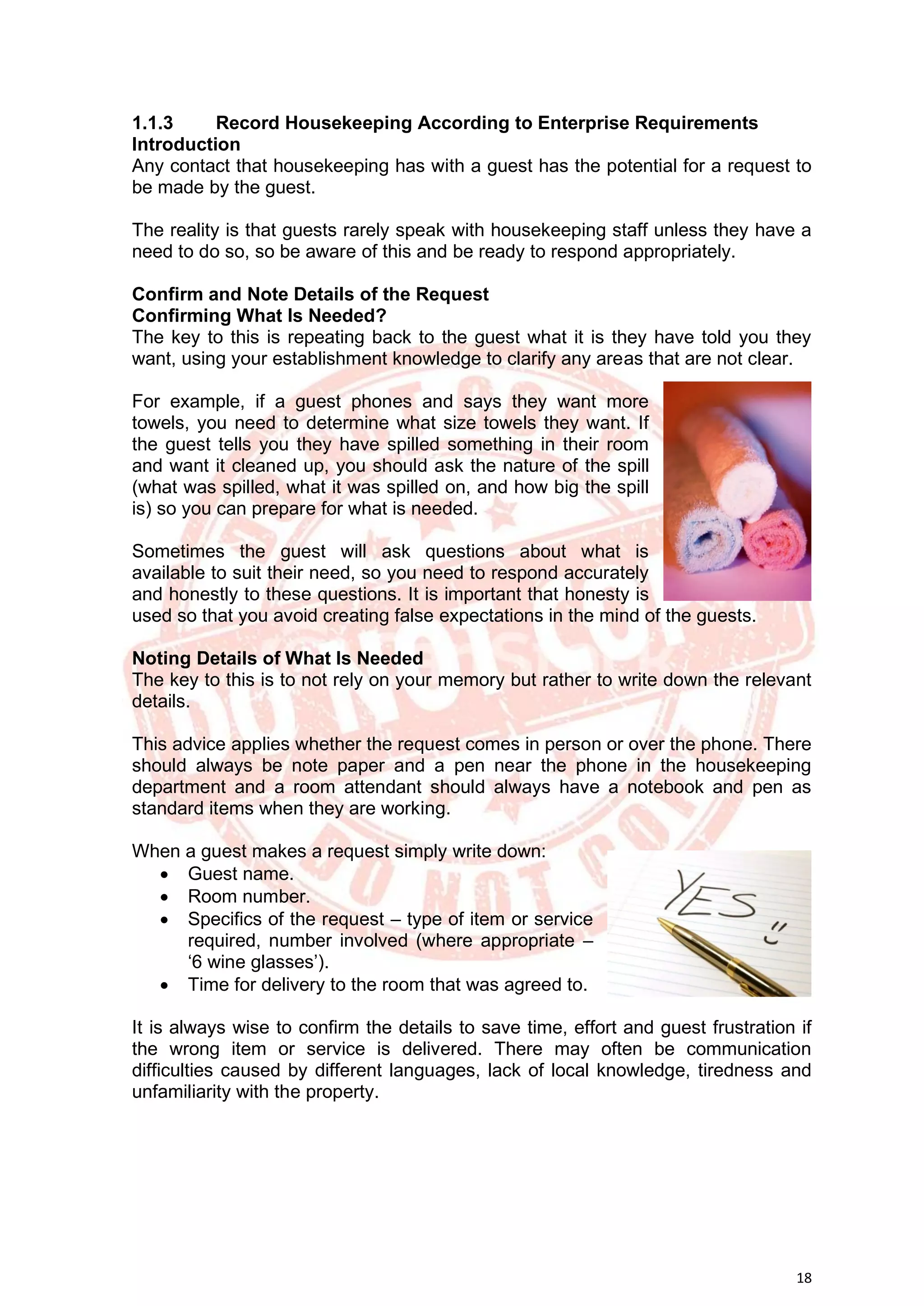 HOUSEKEEPING NC II - CBLM | PDF