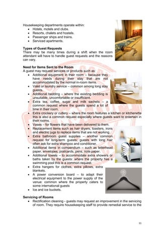 HOUSEKEEPING NC II - CBLM | PDF