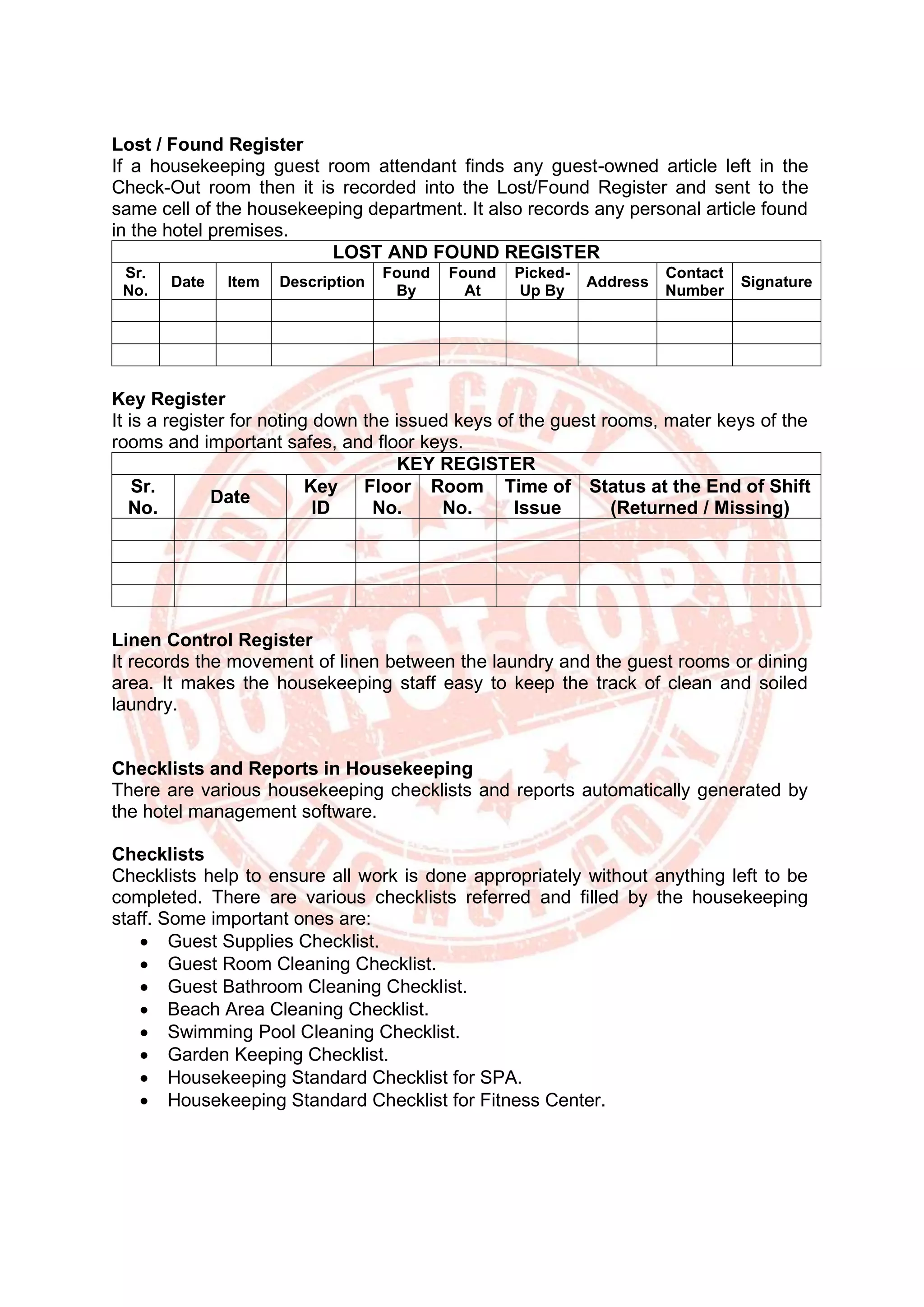 HOUSEKEEPING NC III - CBLM | PDF