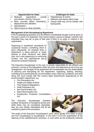 HOUSEKEEPING NC III - CBLM | PDF