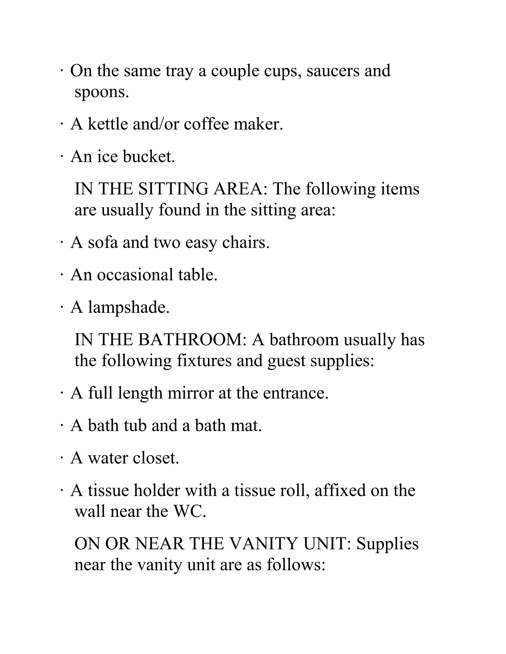 housekeeping notes for hotel management graduates | DOC