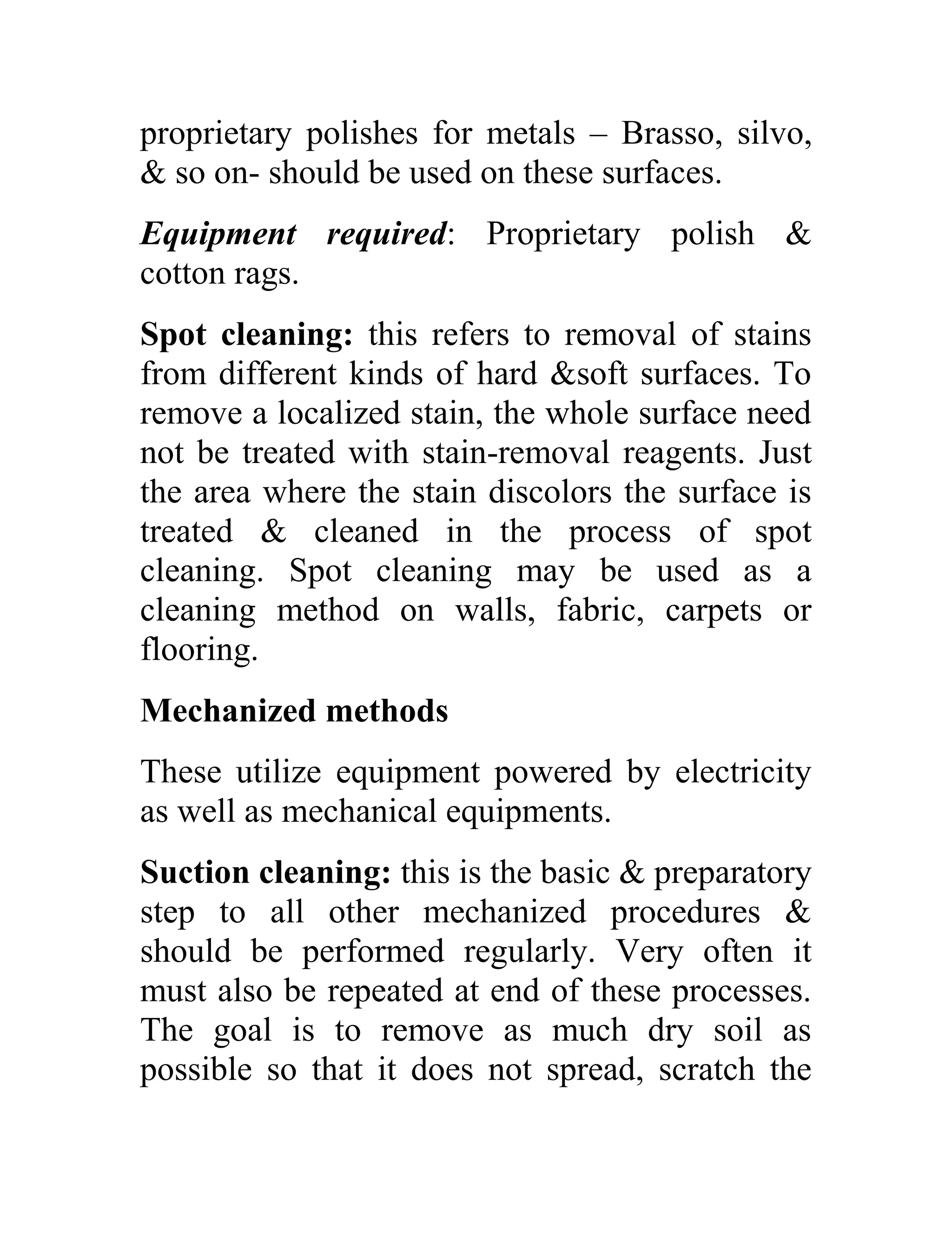 housekeeping notes for hotel management graduates | DOC