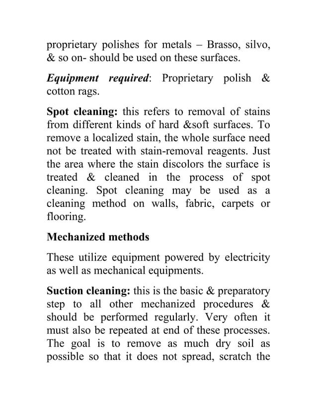 housekeeping notes for hotel management graduates | DOC